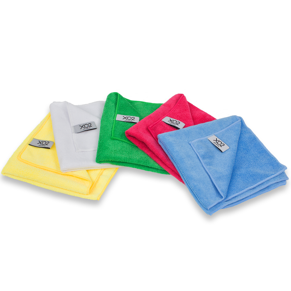 XO2® Microfibre Cloths - All Purpose + Colour Coded
