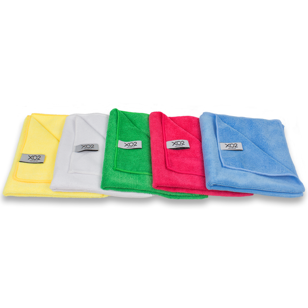 XO2® Microfibre Cloths - All Purpose + Colour Coded