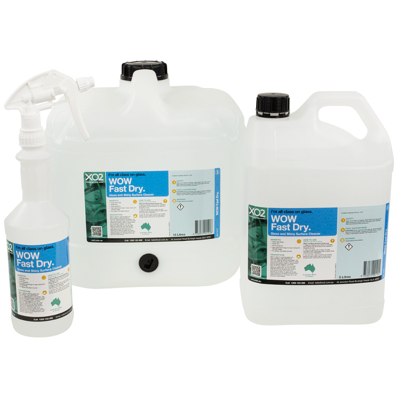 Wow Fast Dry - Glass & Shiny Surface Cleaner | XO2®