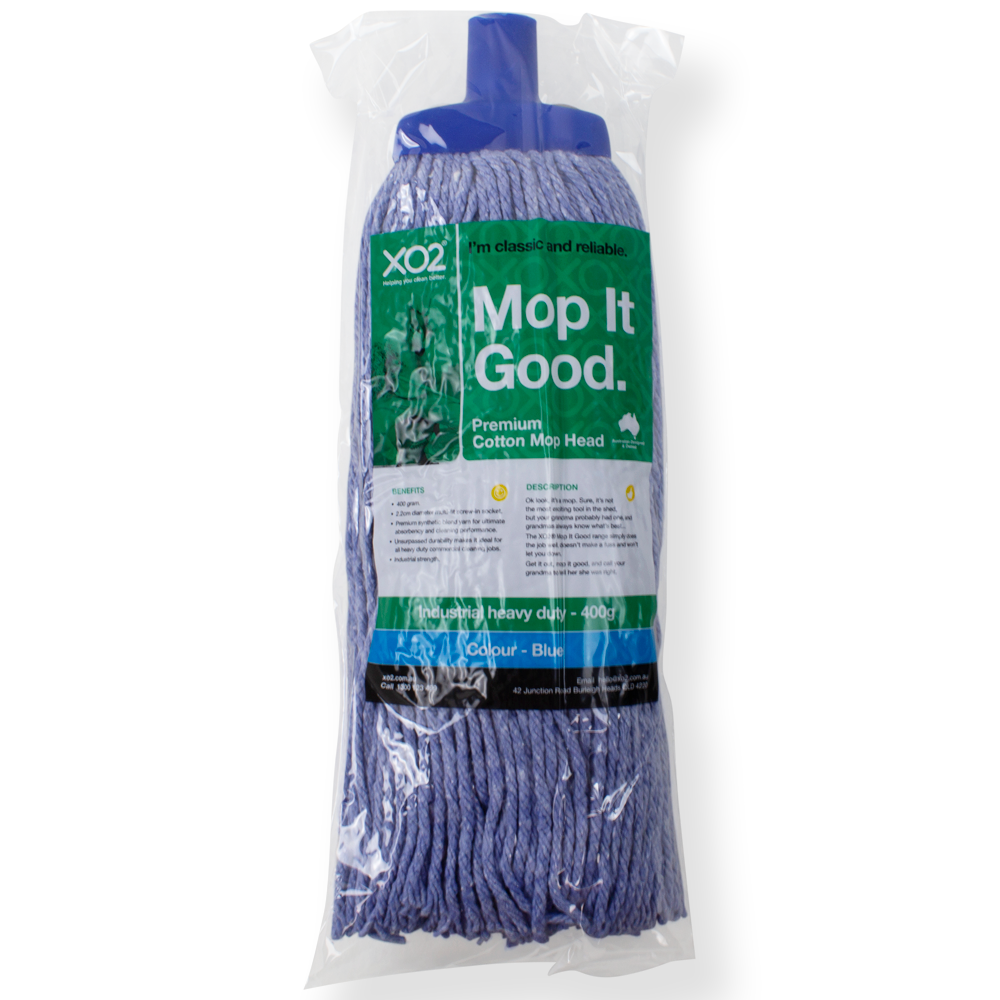 XO2® 'Mop It Good' 400g Premium Cotton Mop Head - Durable